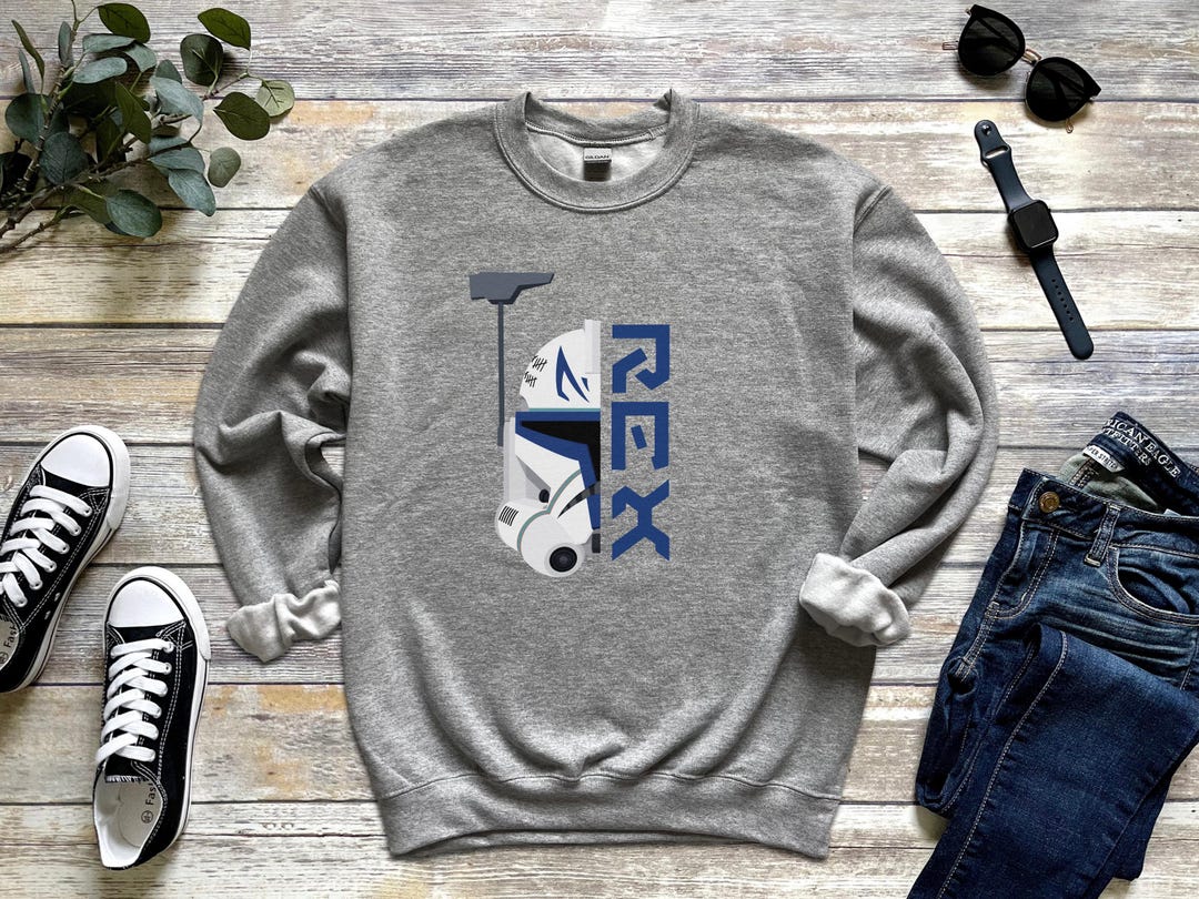 Captain Rex Helmet and Name Sweatshirt | Star Wars Sweatshirt | 501st ...