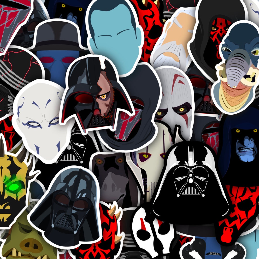 Star Wars Villain/dark Side Vinyl Stickers | Darth Vader | Maul ...