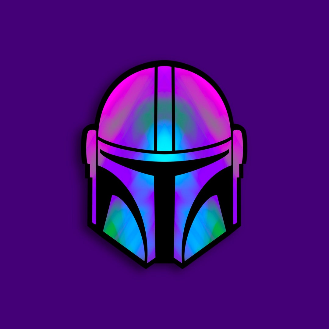 Holographic Mando Stickers - Etsy