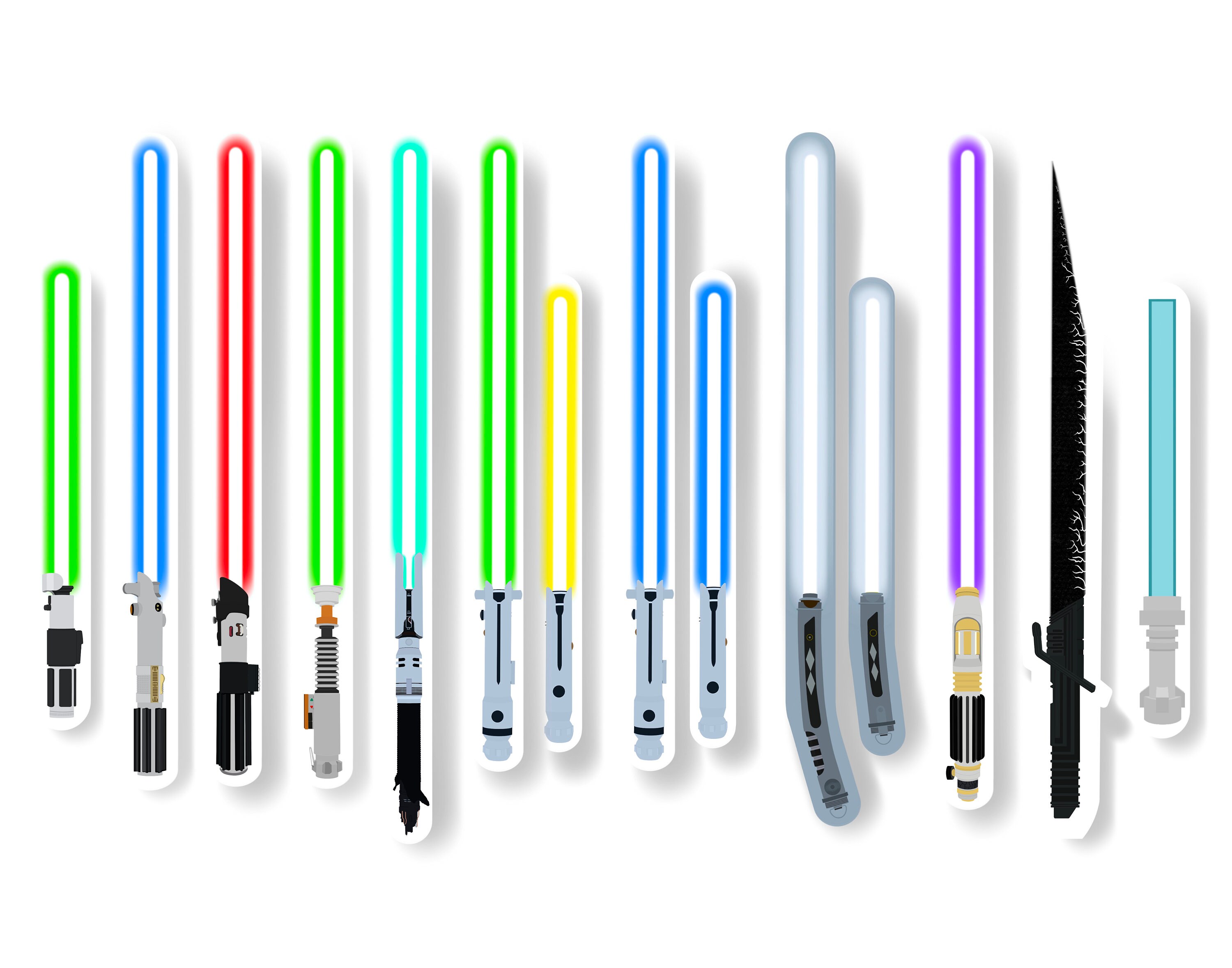Lightsaber Stickers Star Wars Stickers - Etsy Australia