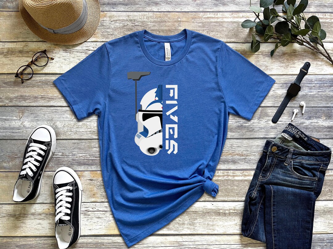 Fives Helmet and Name Tee | Star Wars Shirt | 501st | Fives | the Clone ...