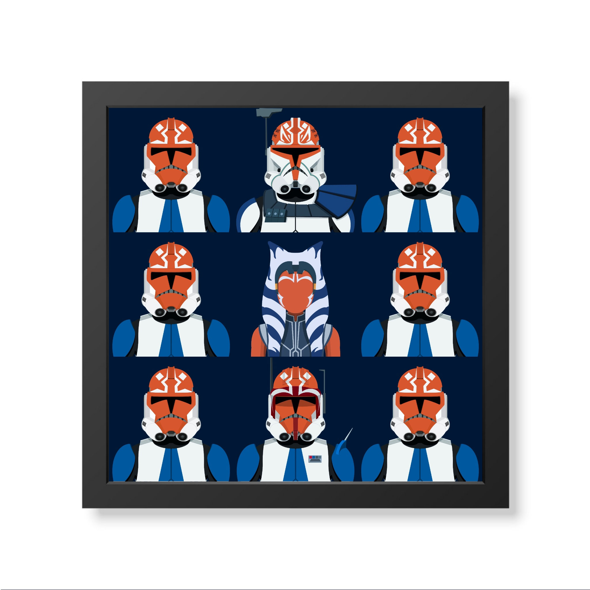 Ahsoka and the 332nd Collage Ahsoka Tano Rex Captain Vaughn Star Wars ...