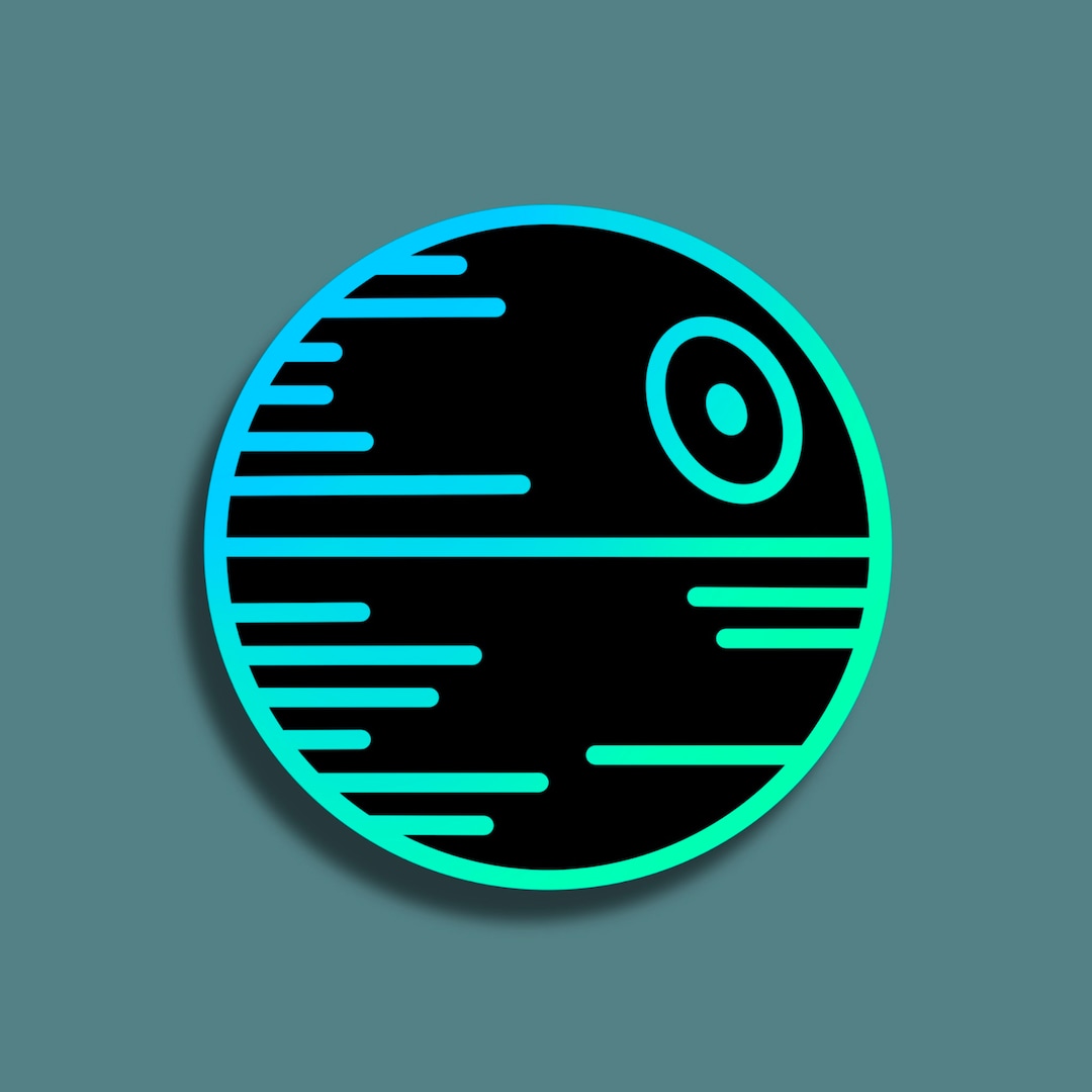 Death Star Vinyl Stickers | Star Wars | Water Bottle Sticker | Prints ...