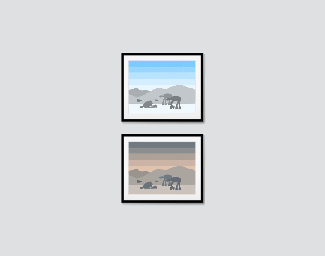 Hoth Day and Night Minimalist Star Wars Print - Etsy