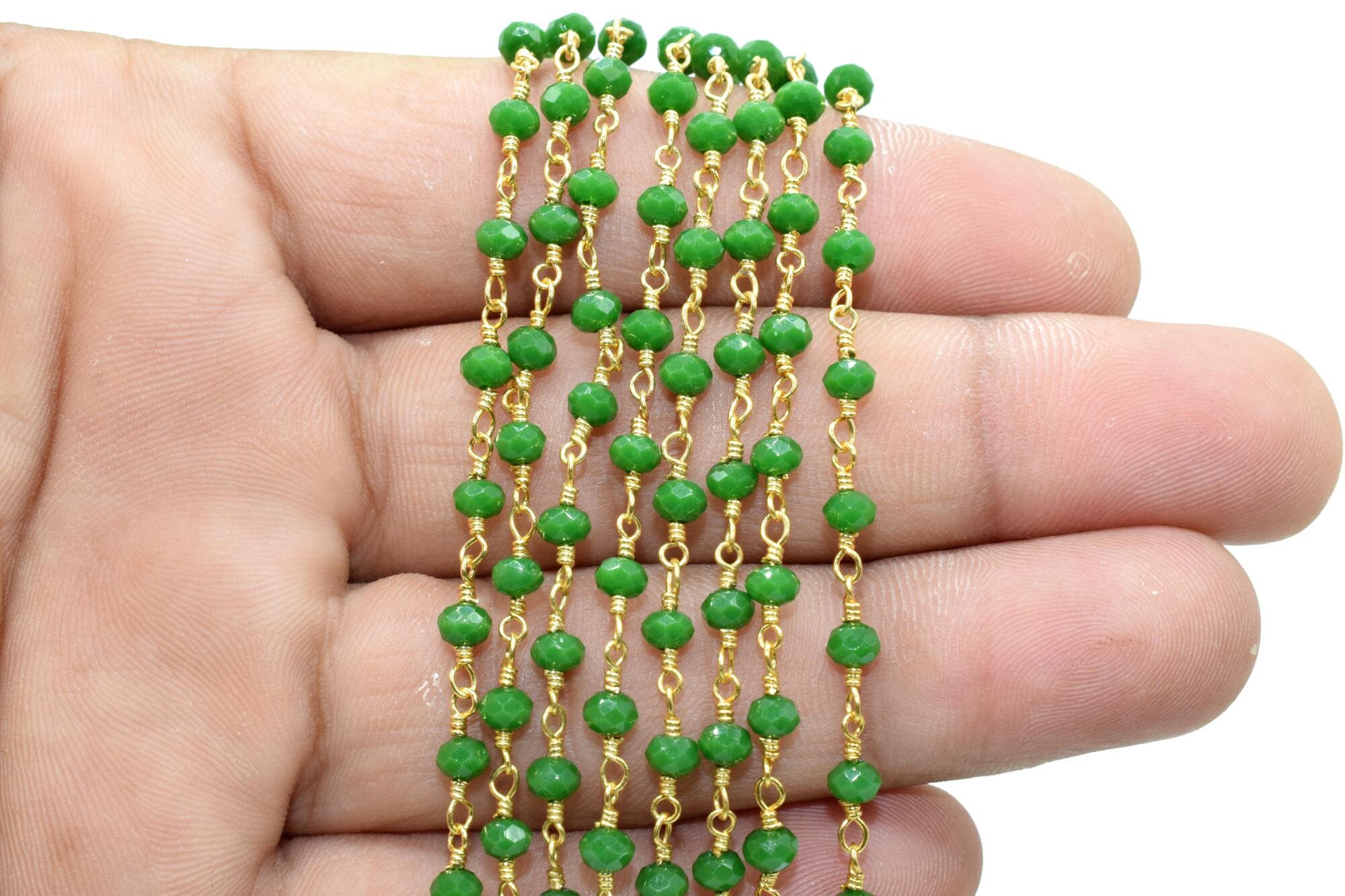 Smaragd Achat 3mm Perlen Kette grün Achat facettierten Perlen - Etsy.de