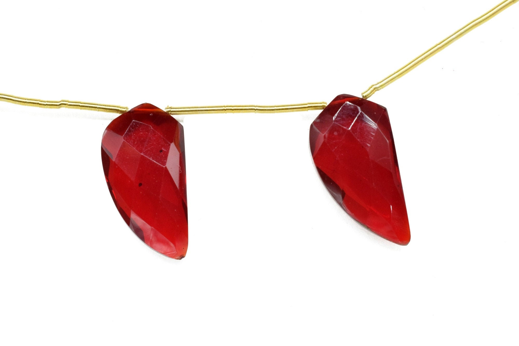 Garnet 10x20mm Horn Shape Beadsshark Tooth Shape Faceted - Etsy UK