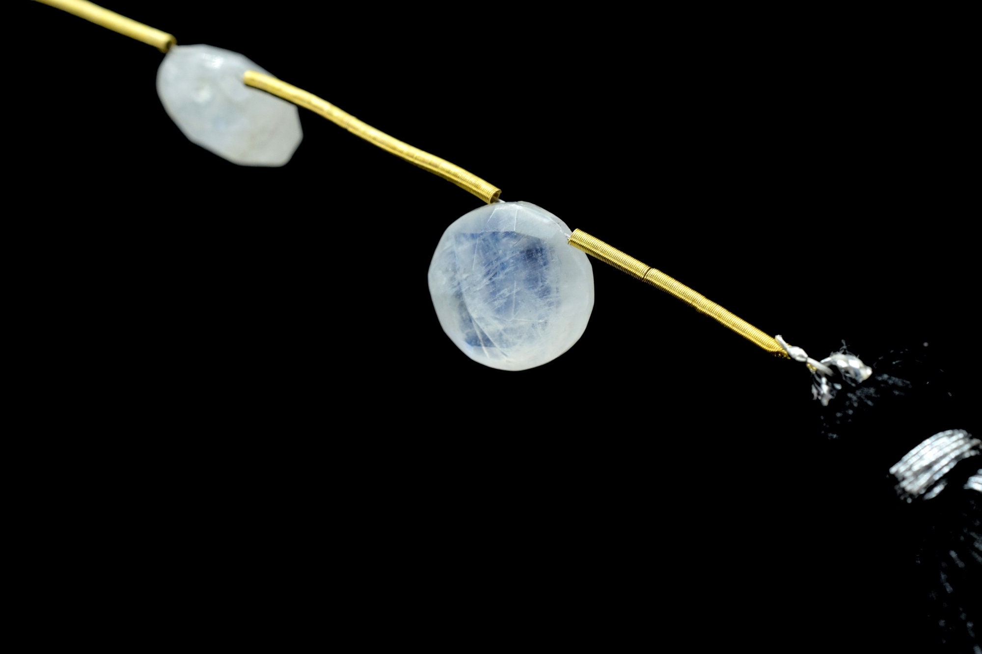 Moonstone 10mm Coin Faceted BeadsRainbow Moonstone Coins | Etsy