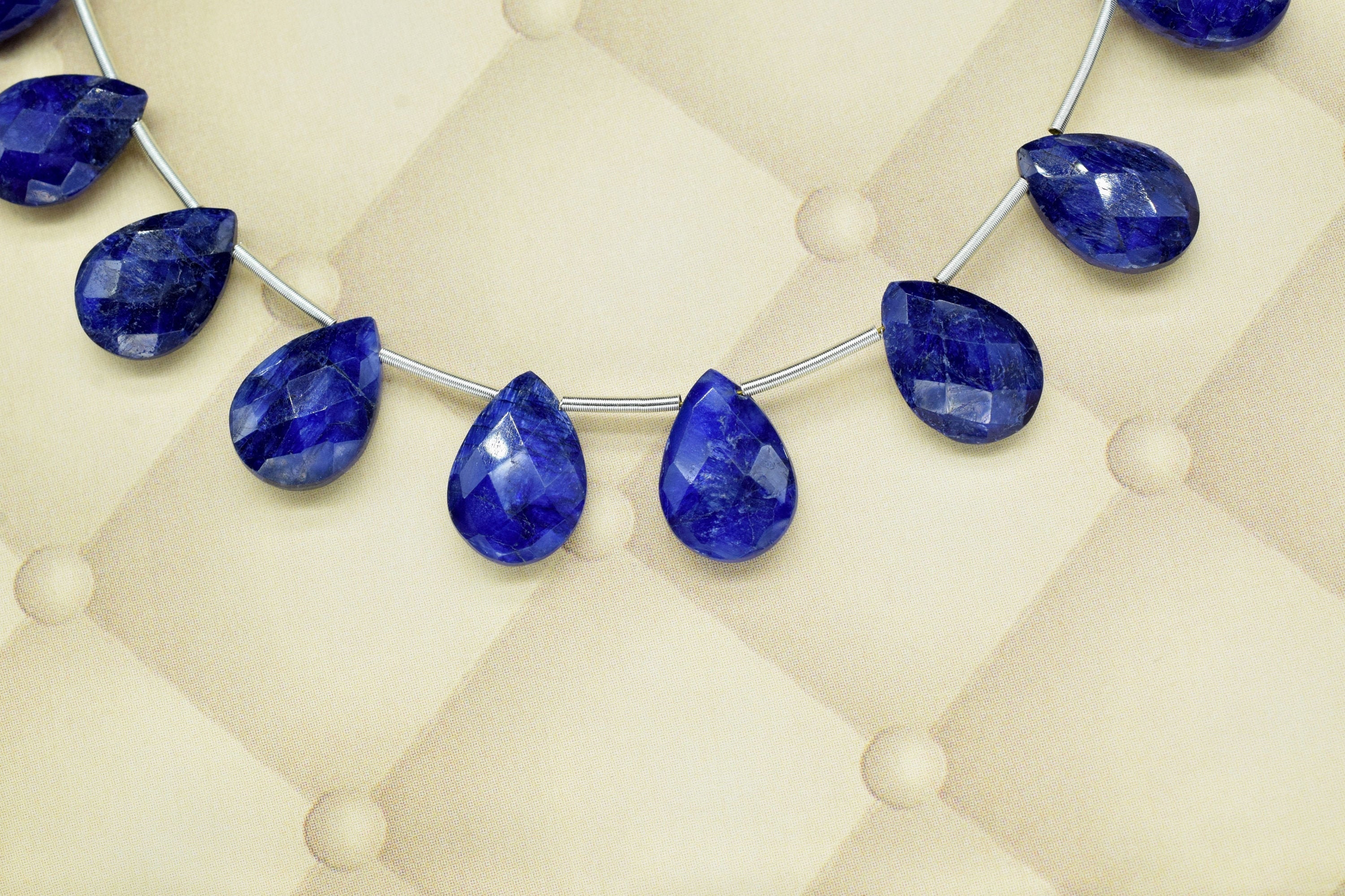 Blue Sapphire 9x13 Briolettes Natural Sapphire Drops Faceted - Etsy