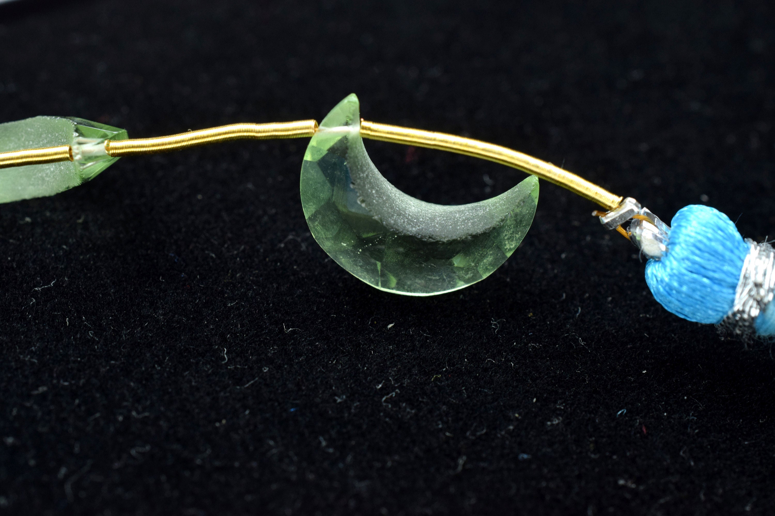 Natural Green Amethyst Moon Briolettes Hand Carved Moon - Etsy