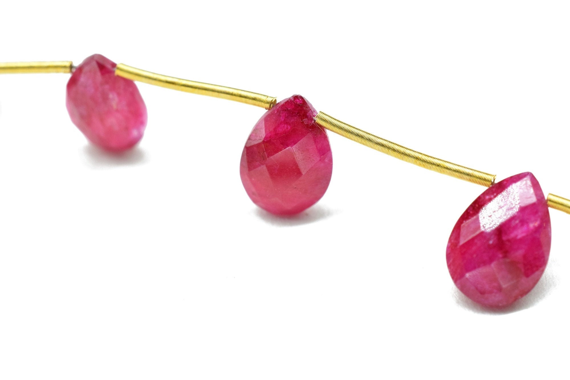 Natural Ruby Teardrop 7x10mm Briolettes, Ruby Drilled Briolette, Super ...