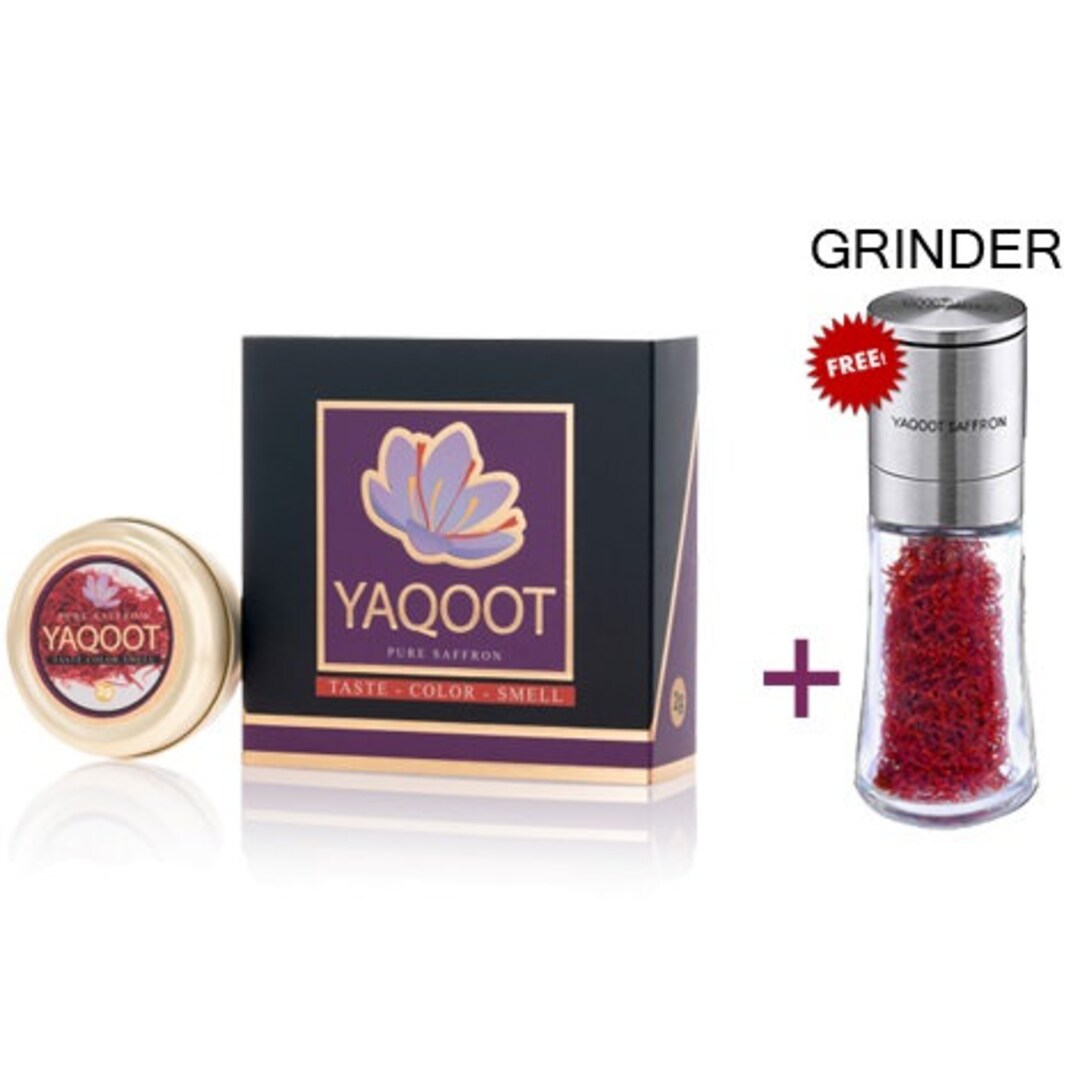Yaqoot Pure Saffron Threads FREE GRINDER Authentic Gourmet - Etsy.de