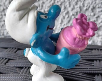 Pink Smurf Figurine - Etsy