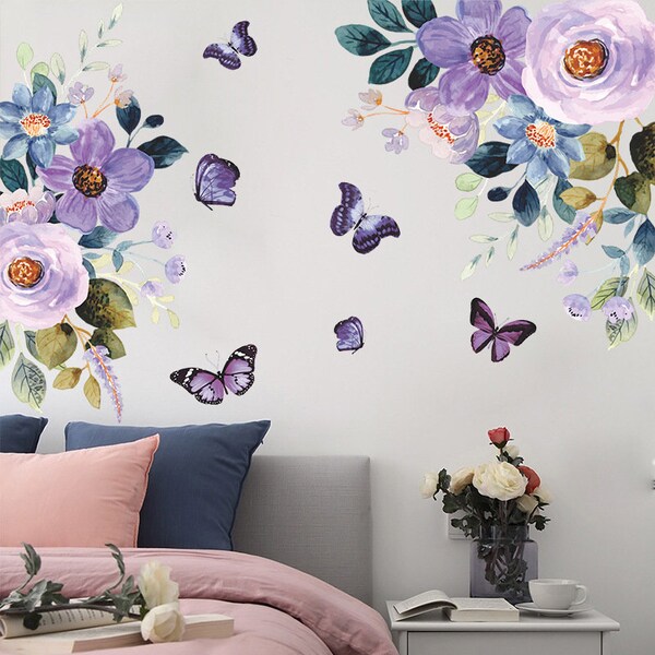 Floral Wall Decals - Etsy