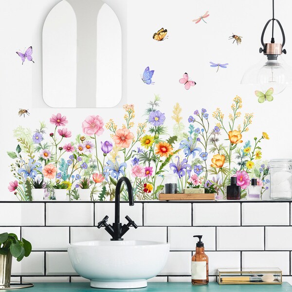 Flower Wall Murals - Etsy
