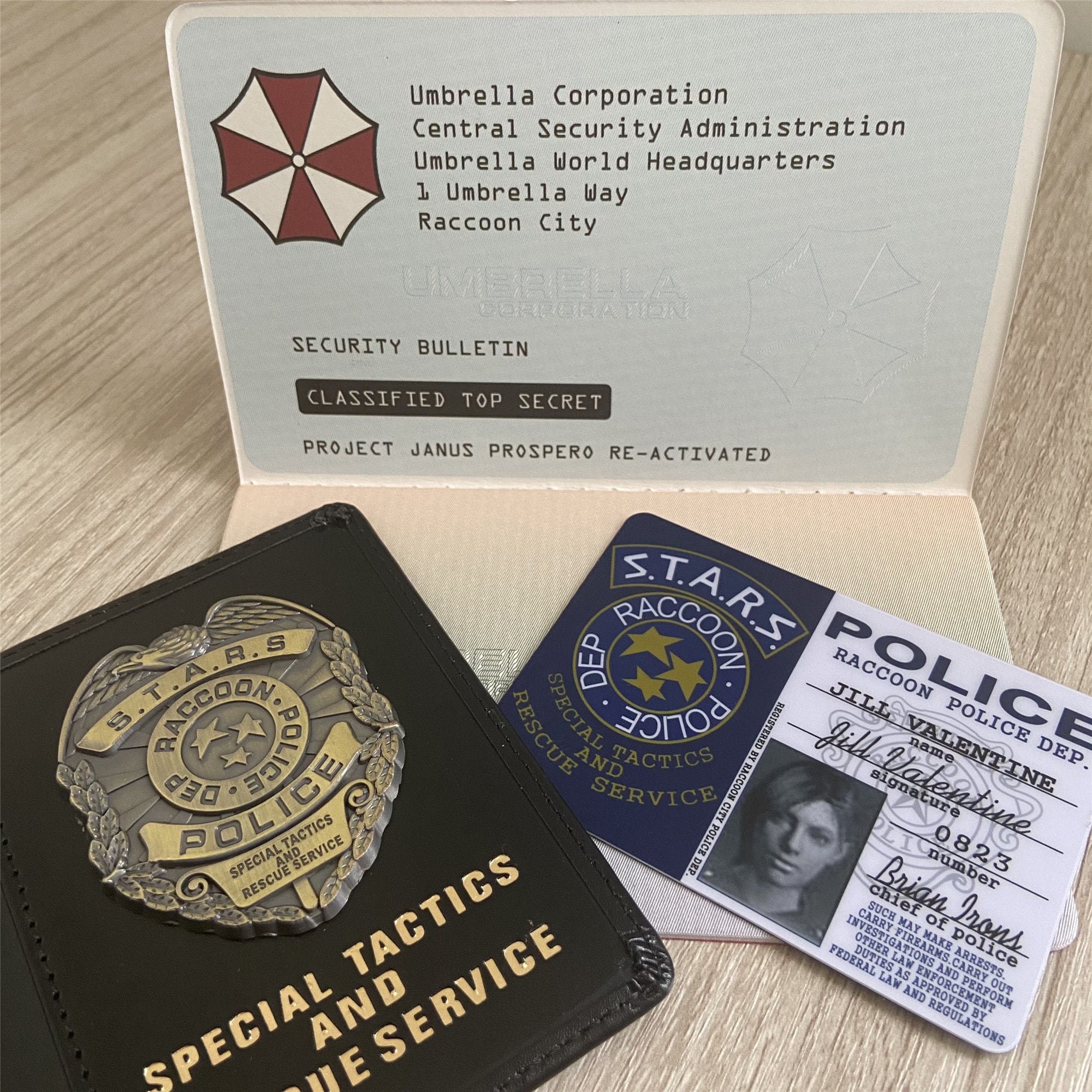 Resident Evil Wallet ID Card Resident Evil Holder Resident - Etsy Australia