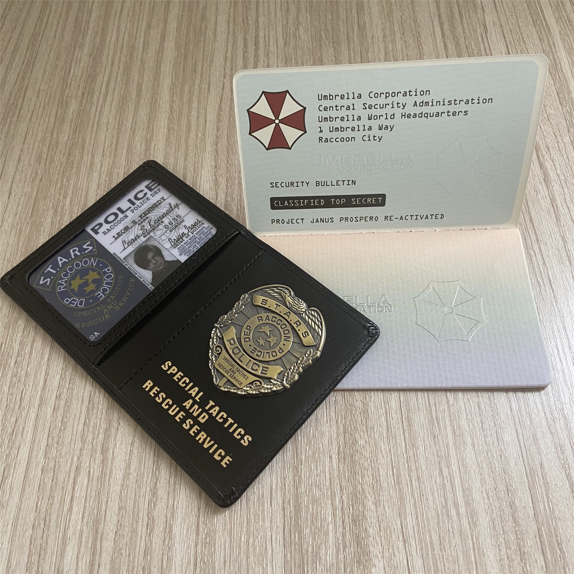 Resident Evil Wallet ID Card Resident Evil Holder Resident - Etsy Australia