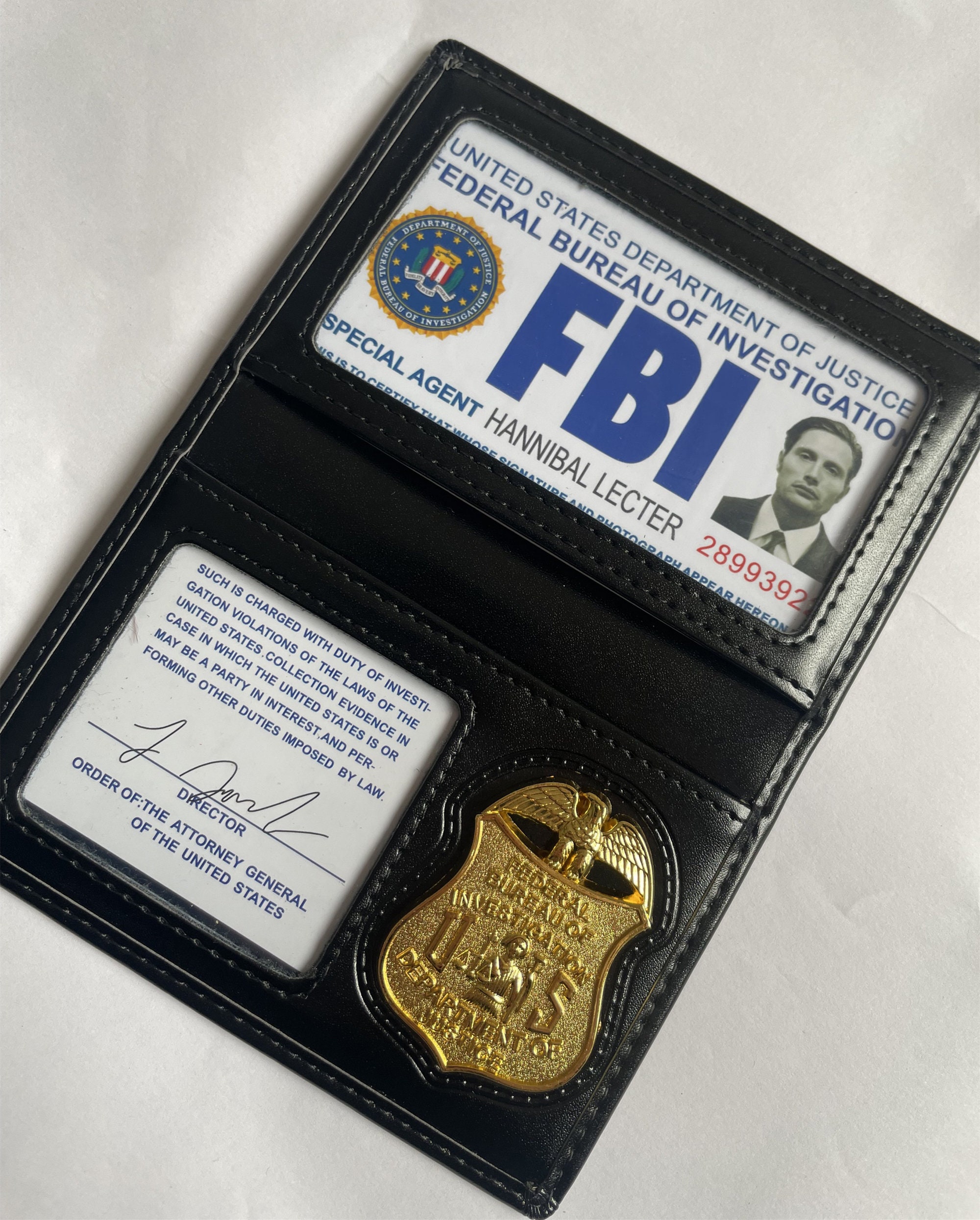 Hannibal TV Show FBI Wallet ID Card Holder Leather Wallet With - Etsy Canada