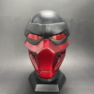 Custom Mask Red Hood Cosplay Mask Jason Todd Half Face Mask Red Hood ...