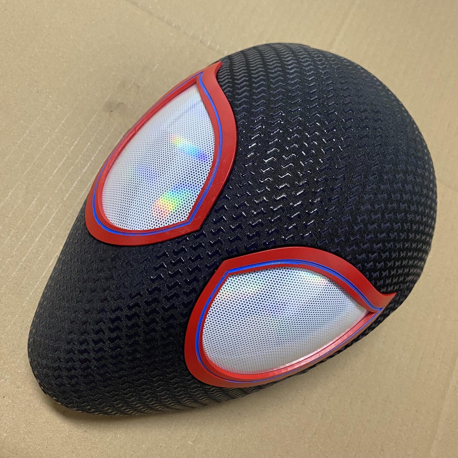 Custom Mask Colorful Eyes Version Miles Morales Cosplay Mask Spiderman ...