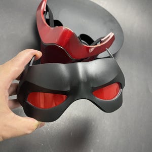Custom Mask Red Hood Cosplay Mask Jason Todd Half Face Mask Red Hood ...