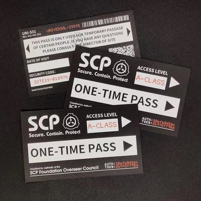 SCP Foundation Card Key Card Sticker Mug Notebook - Etsy