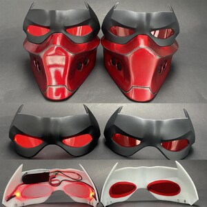Custom Mask Red Hood Cosplay Mask Jason Todd Half Face Mask Red Hood ...