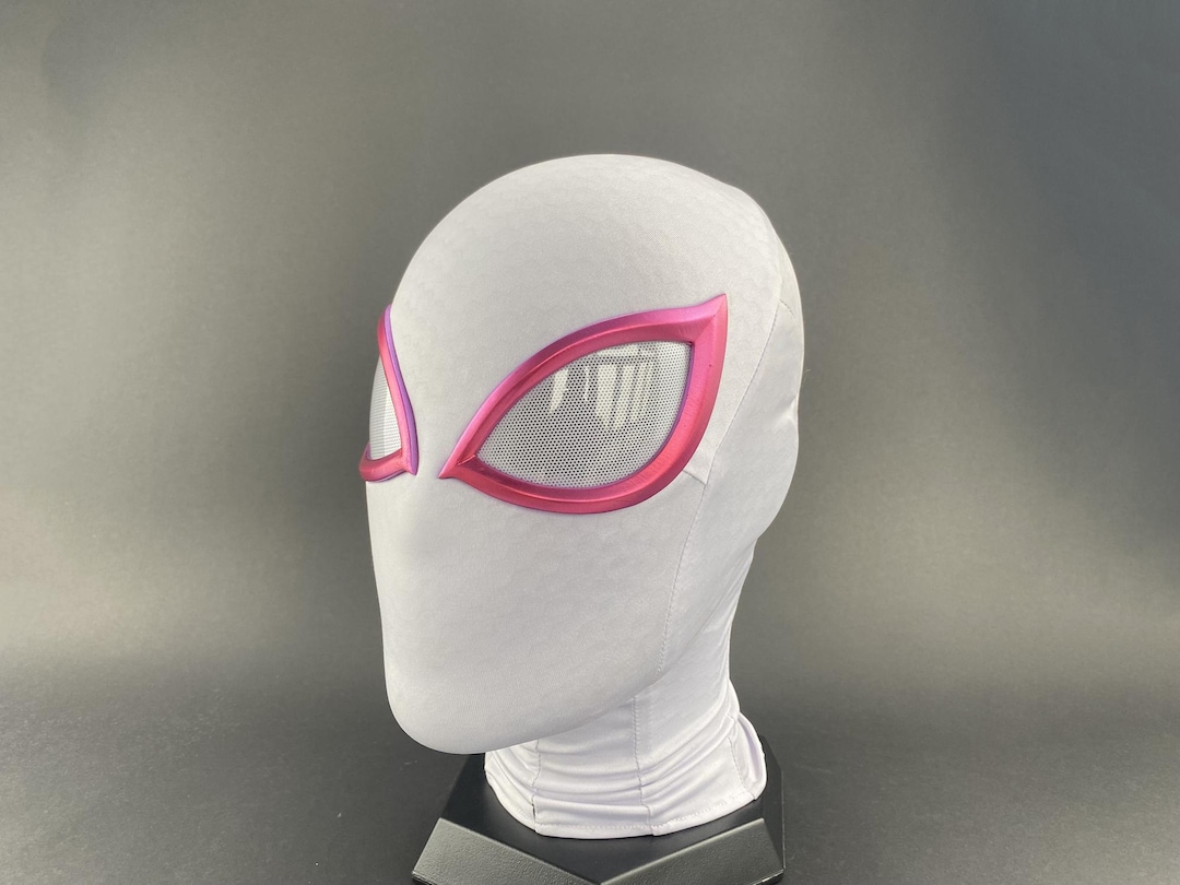Spiderman Mask White Mask Cosplay Spiderman Mask Gwen Cosplay Mask ...