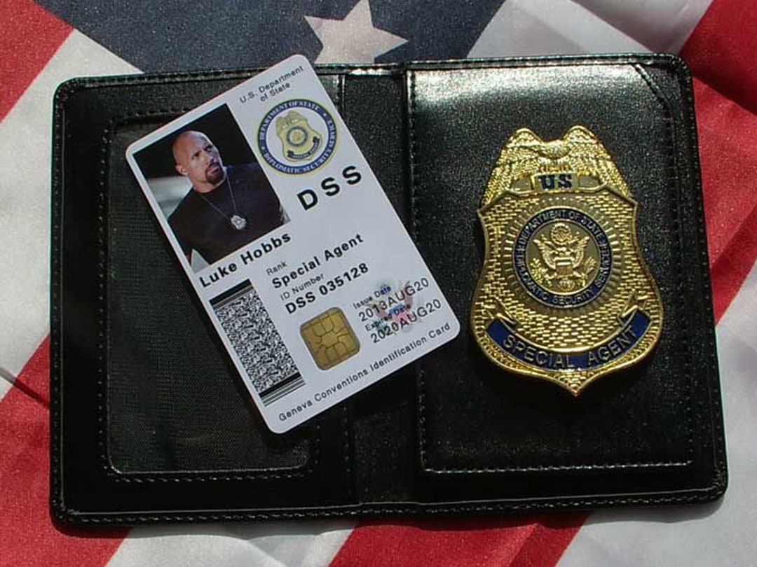 DSS ID Card Holder ID Card Wallet Fast Furious Police Metal Badge DSS ID Card Holder ID Card Wallet Fast Furious Police Metal Badge