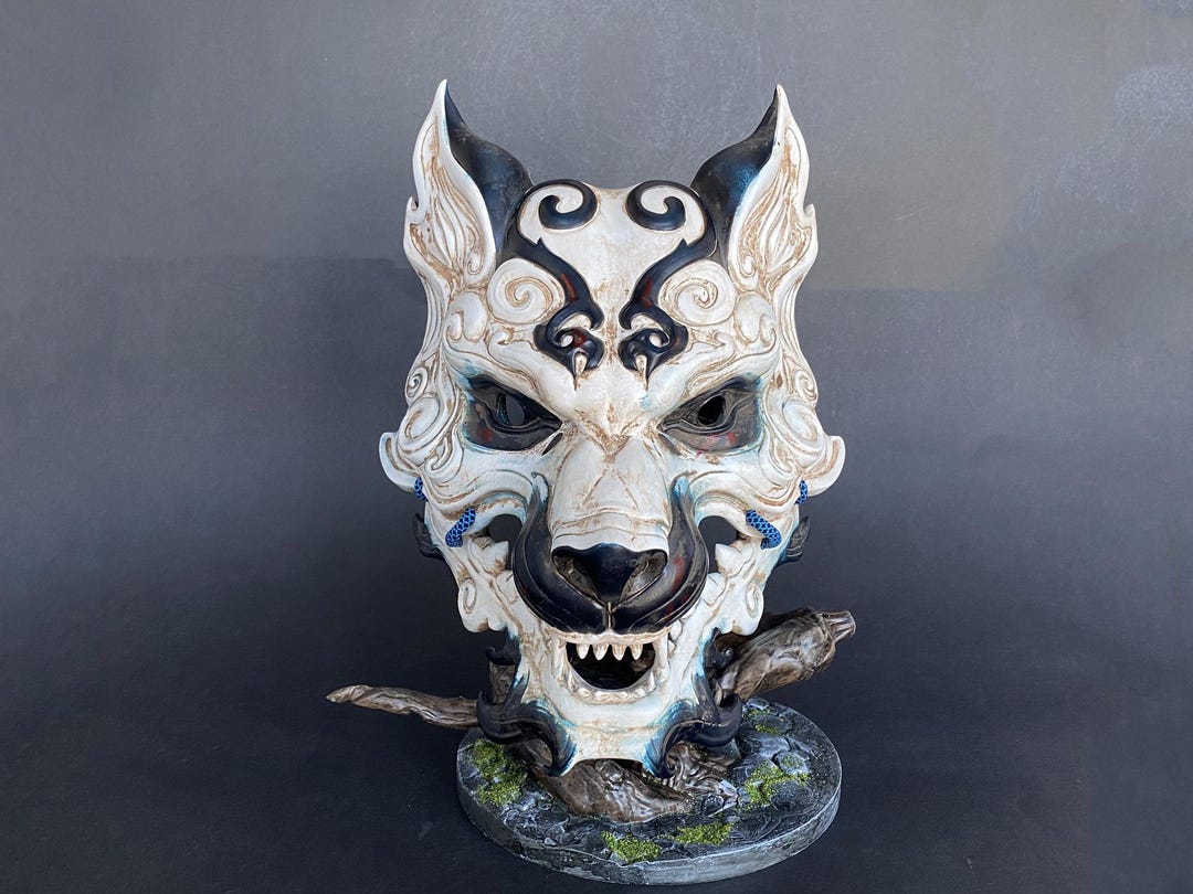 Black Myth Cosplay Prop White Wolf Mask Wukong Prop Bailianzi Mask ...
