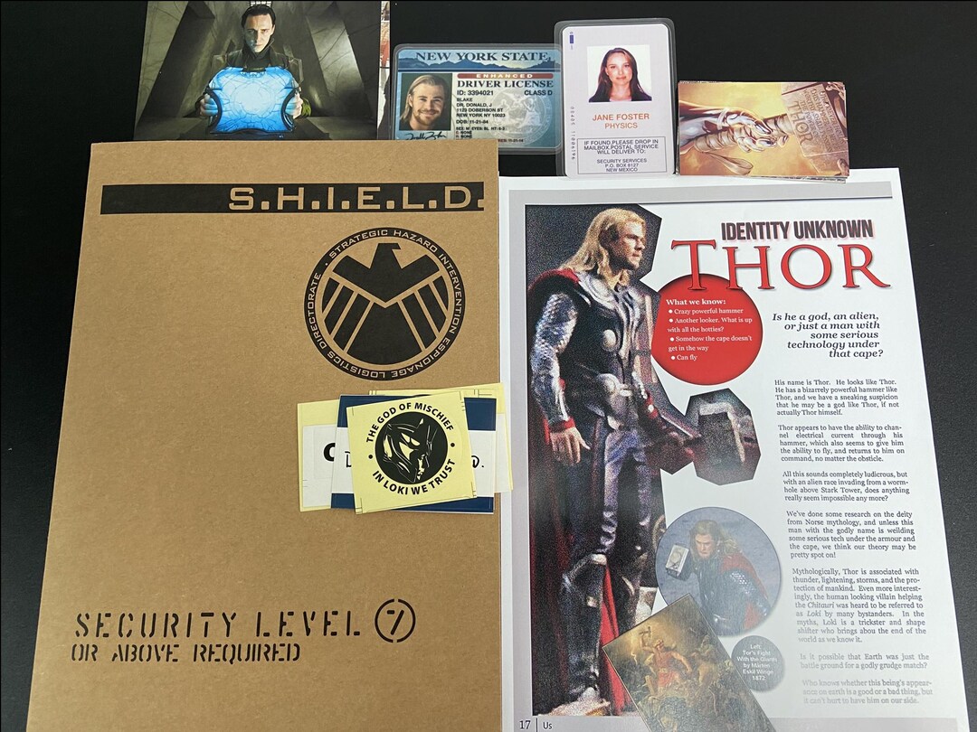 Thor File S.H.I.E.L.D. Top Secret Files Mjolnir Thor’s Notebook, Thors ...