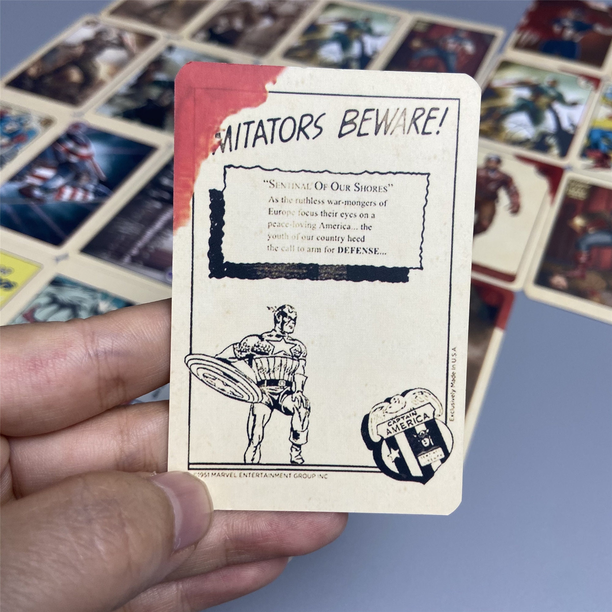 Captain America Trading Cards Steven Rogers Collectible Card - Etsy