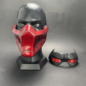 Custom Mask Red Hood Cosplay Mask Jason Todd Half Face Mask Red Hood ...