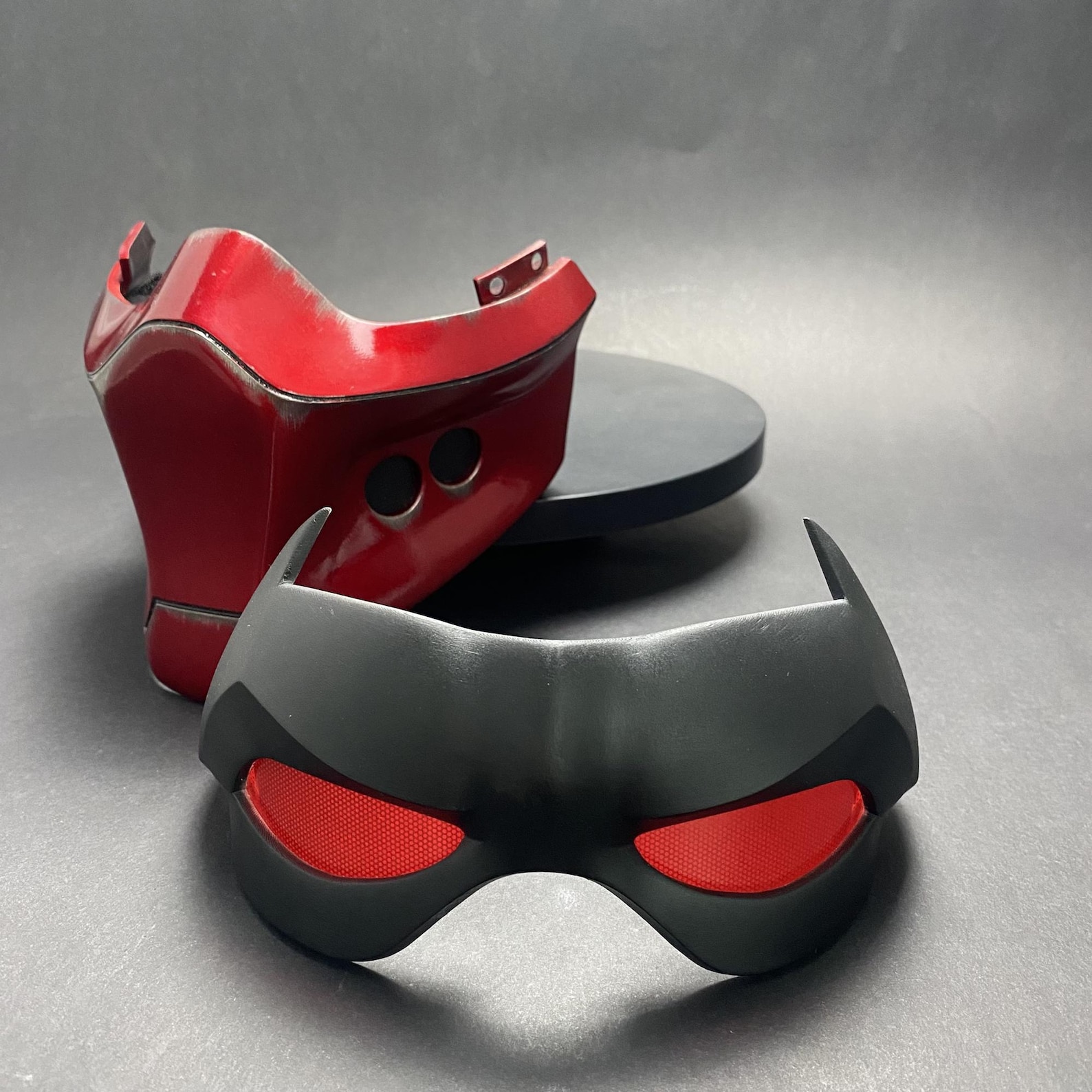 Custom Mask Red Hood Cosplay Mask Jason Todd Half Face Mask Red Hood ...