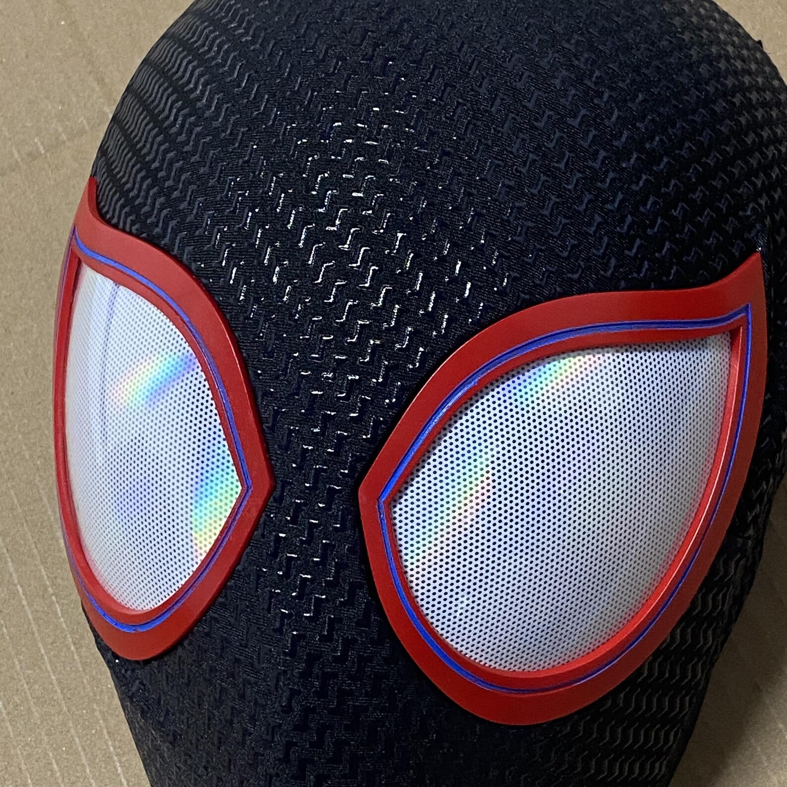Custom Mask Colorful Eyes Version Miles Morales Cosplay Mask Spiderman ...