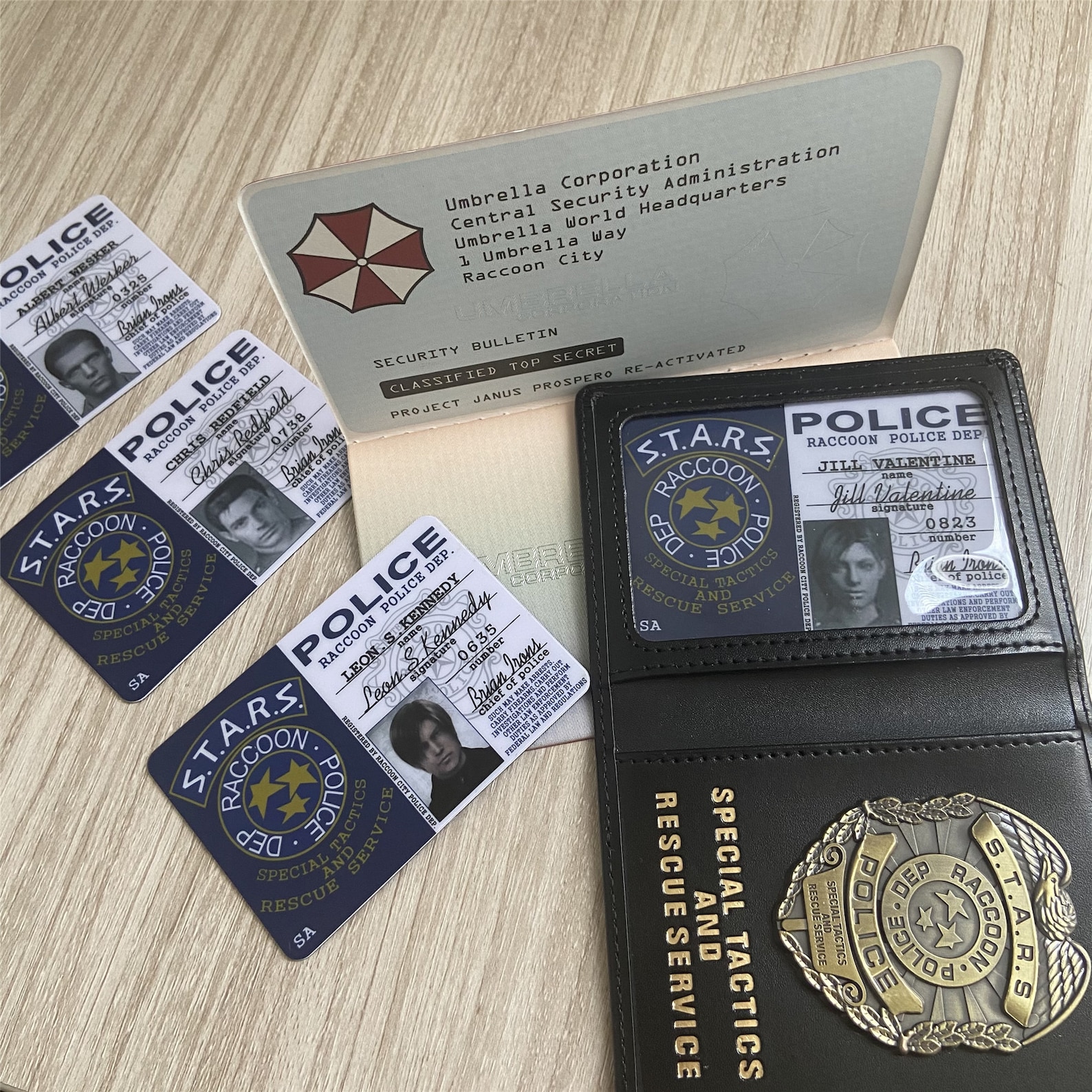 Resident Evil Wallet ID Card Resident Evil Holder Resident - Etsy Australia