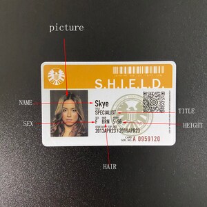 Shield ID Card, S.H.I.E.L.D. Wallet With Metal Badge, ID Card Holder ...