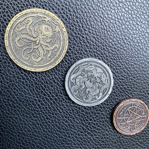 Cthulhu Coin Call of Cthulhu Lovecraft Coin Elder Gods Deep Ones Elder ...