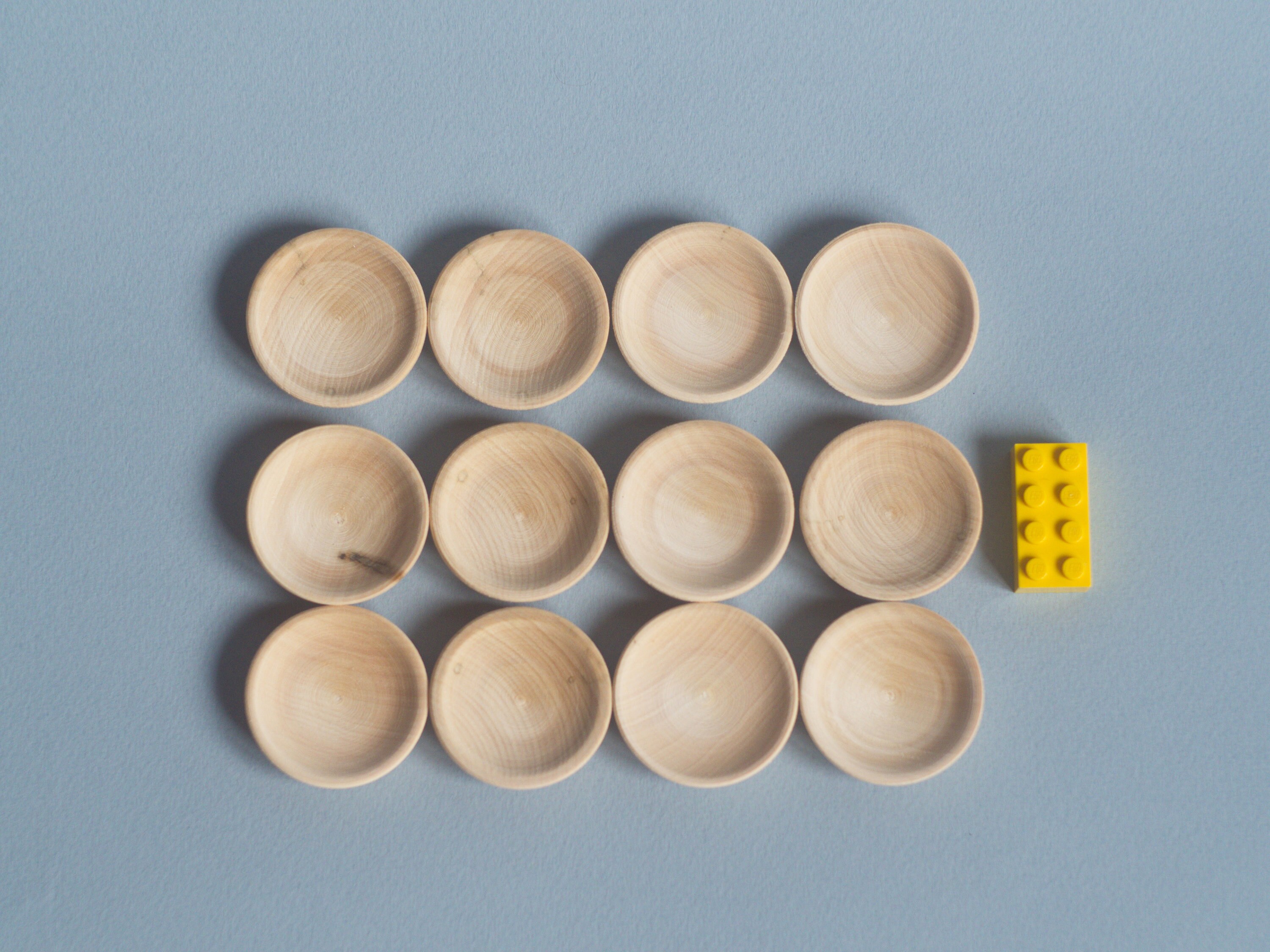 12 Miniature Wooden Plate Set Toy Plate Doll Plate | Etsy