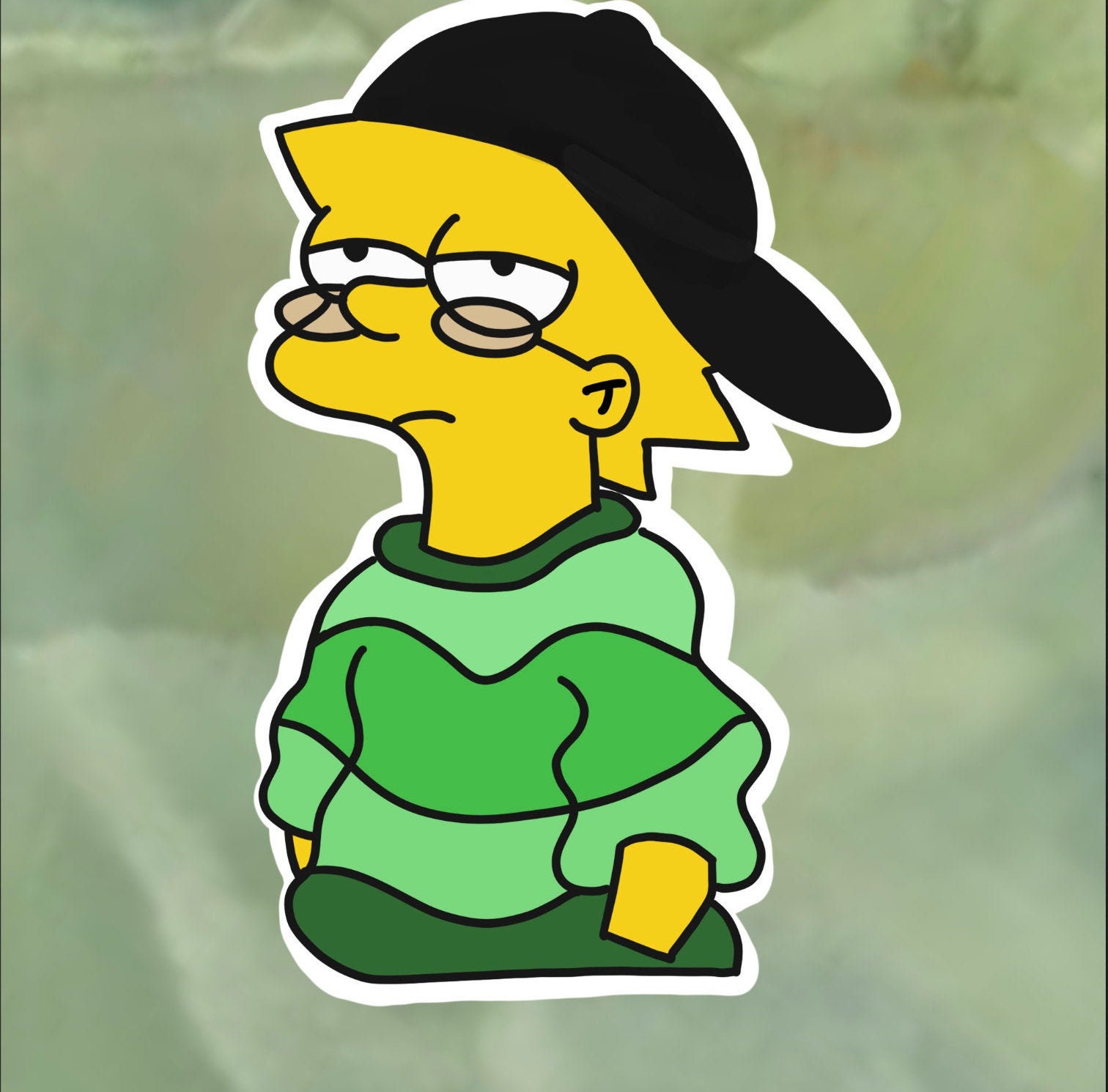 Cool Lisa Simpson from the Simpsons Vinyl Sticker Laptop | Etsy