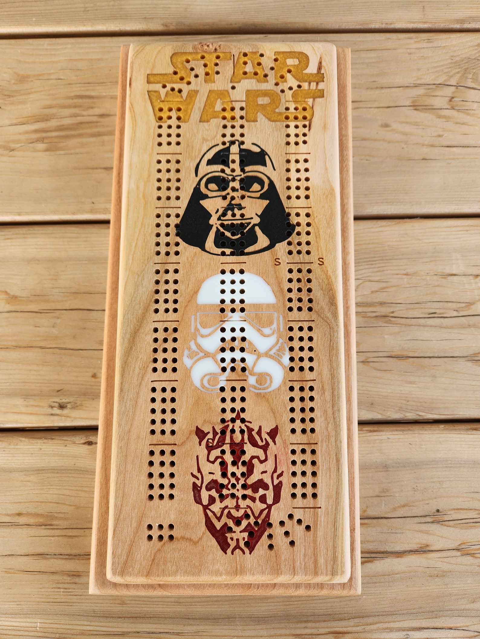 Cribbage Board Star Wars Vader/trooper/maul 2pc - Etsy