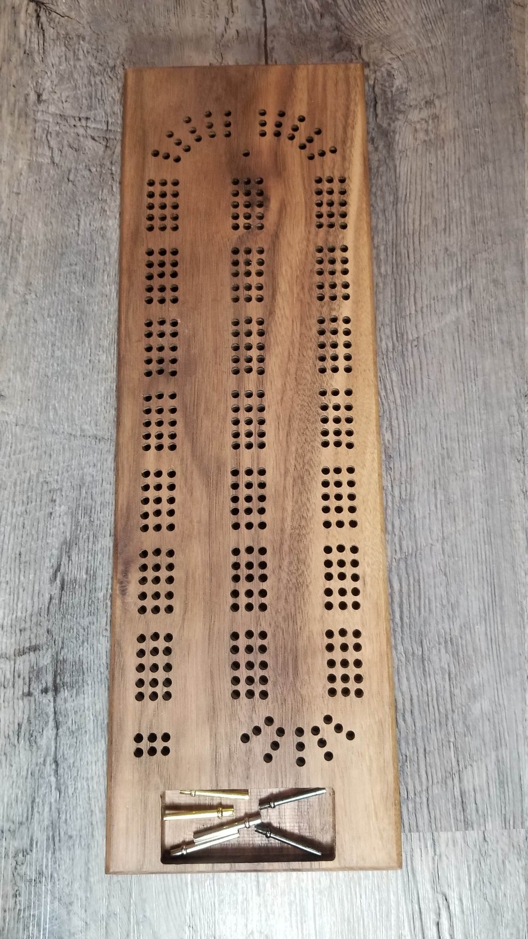 Walnut Cribbage Board - Etsy