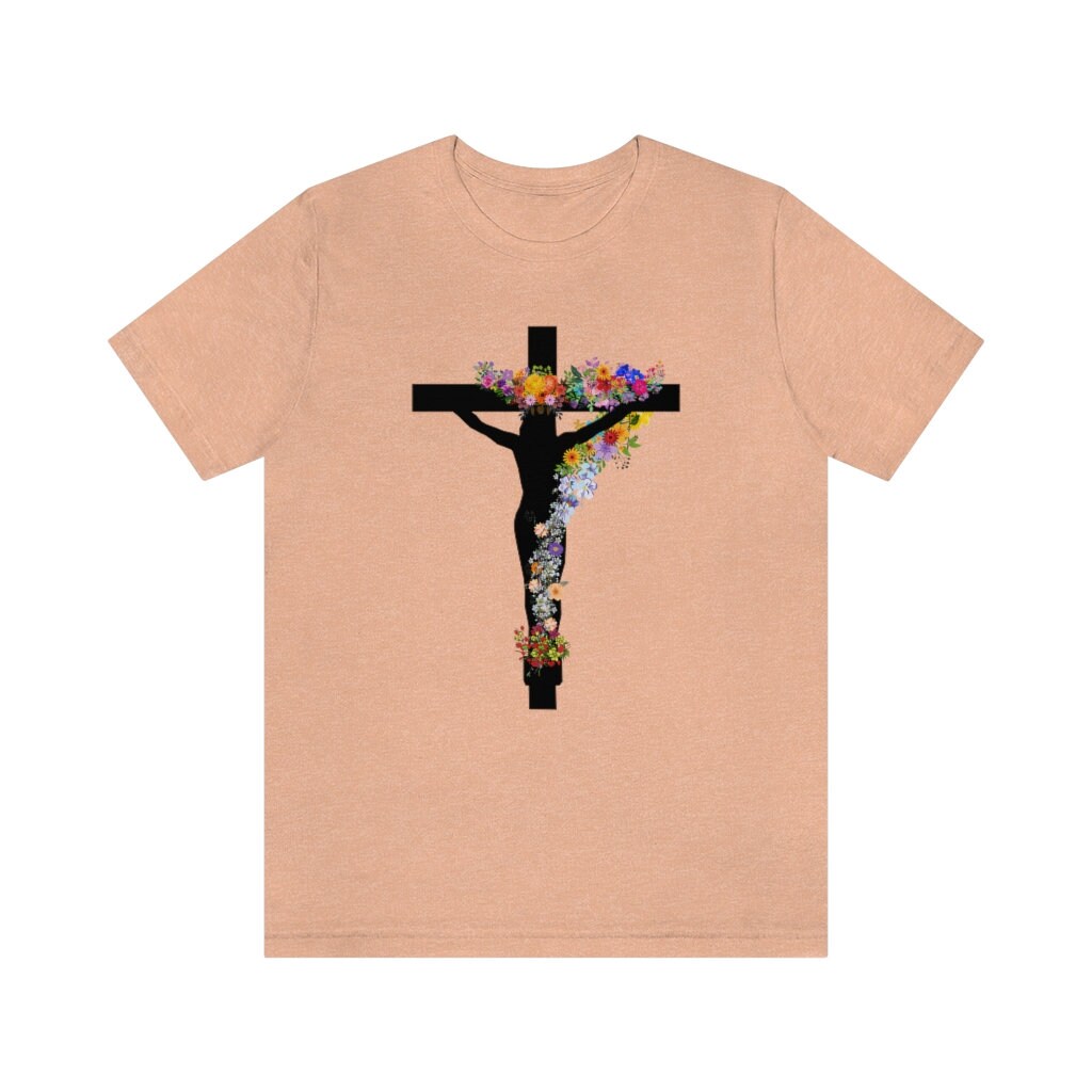 Cross Flower Shirt Christian Cross Shirts Catholic Shirt - Etsy