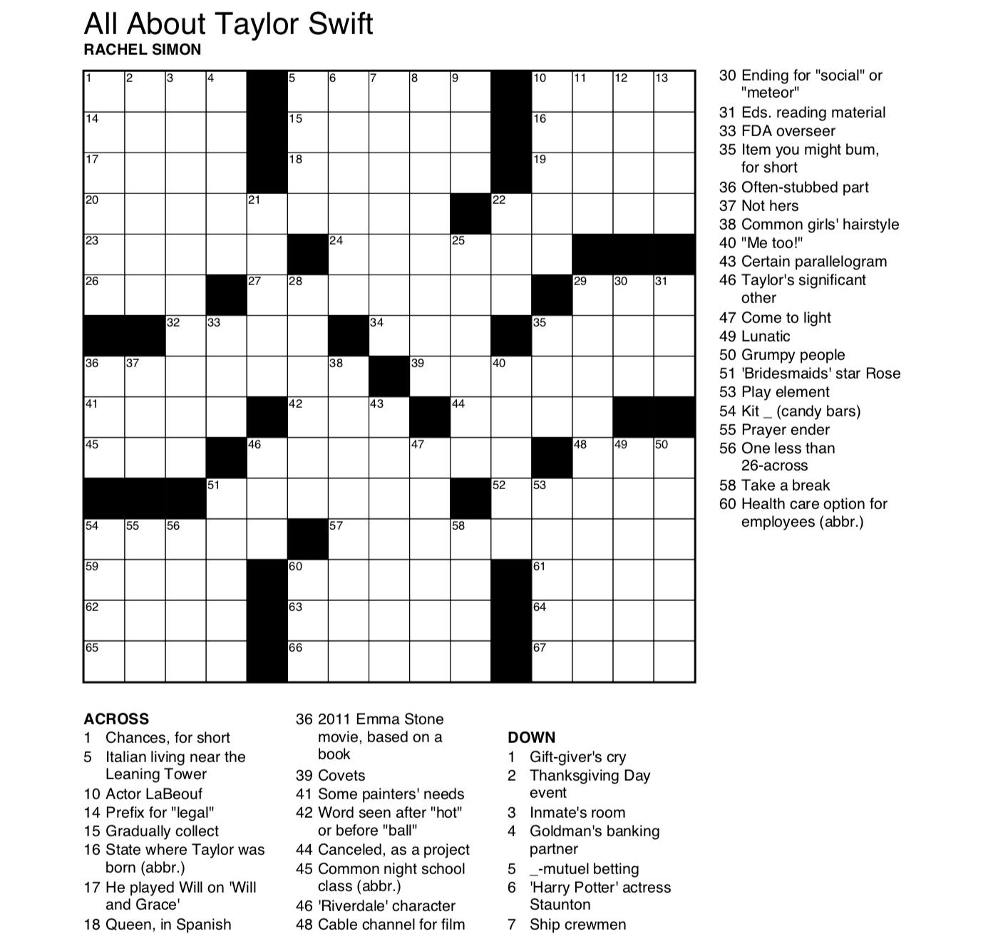 20+ Custom Crossword Puzzles / Personalized Puzzles / Holiday Gifts ...