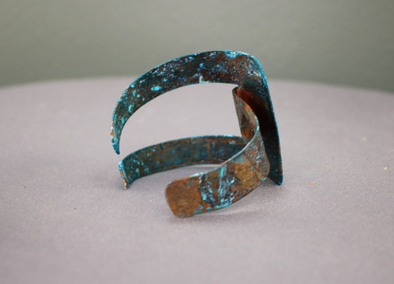 Green & Blue Patina Copper Cuff - Etsy