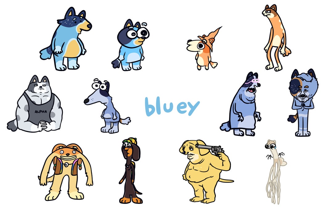 Bluey - Large Print - Etsy