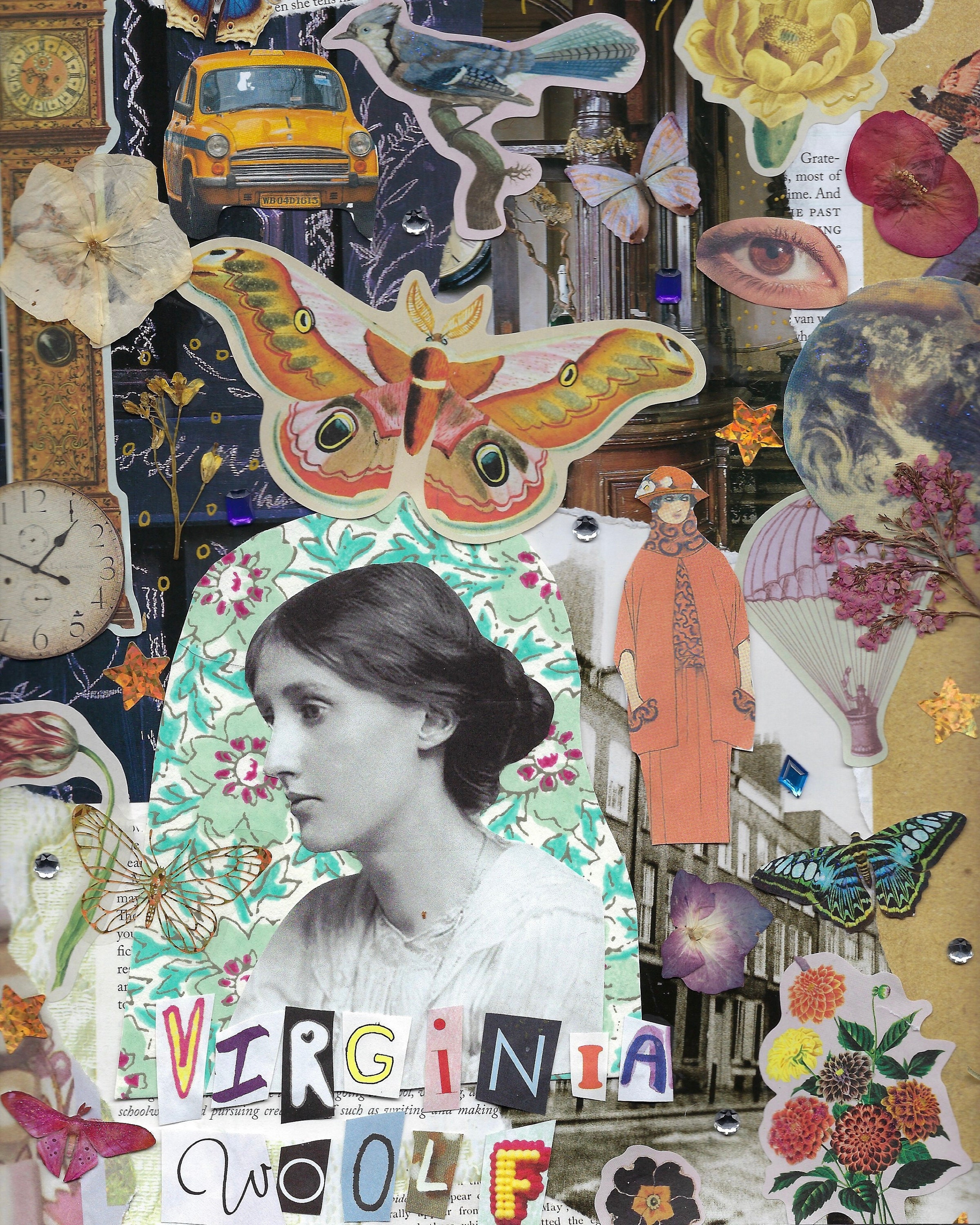 Virginia Woolf Author Collage 8x10 English Classroom Poster Digital ...