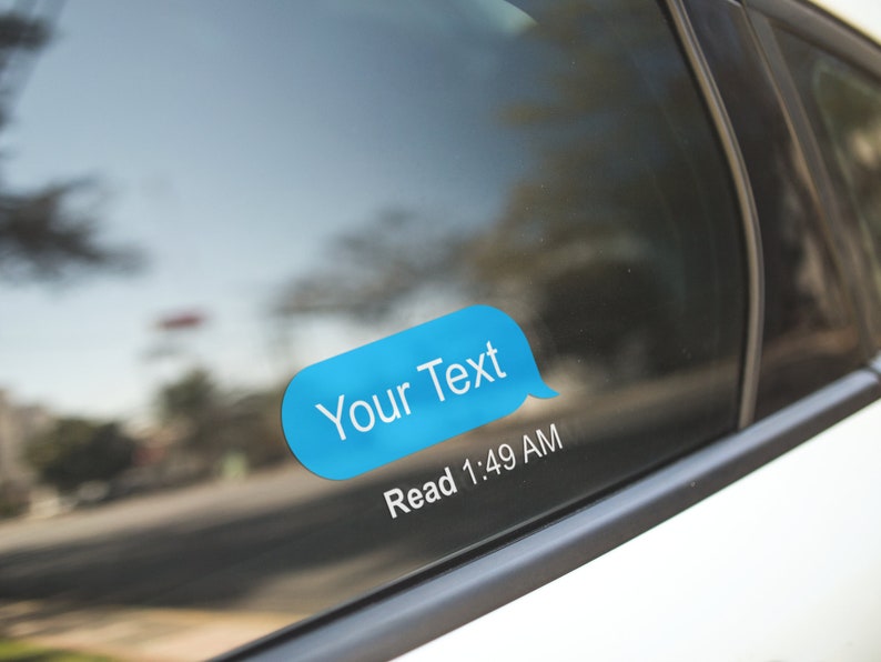 Custom Text Message Decal - Etsy