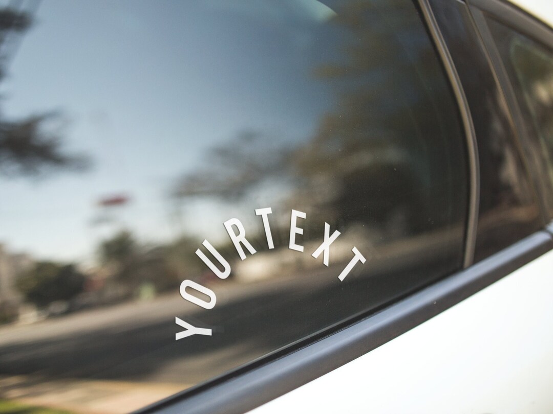 Custom Arched Text Decal - Etsy