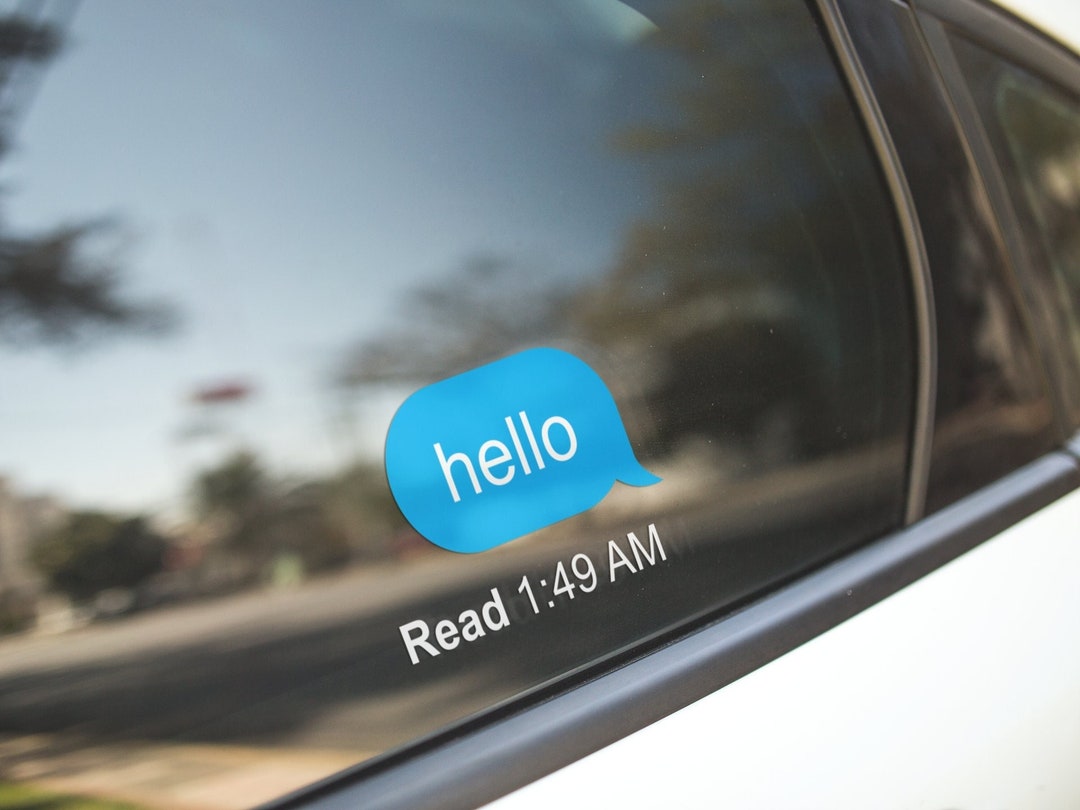 Custom Text Message Decal - Etsy