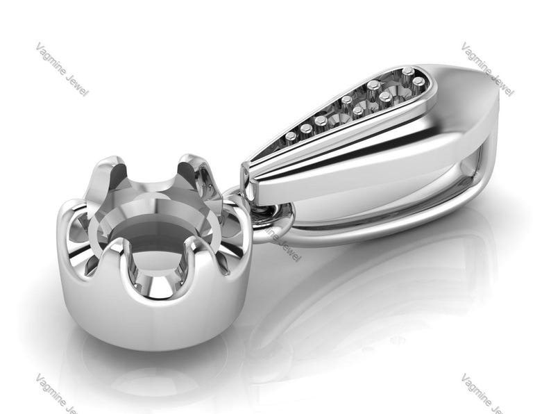 5mm Round Prong Semi Mount 925 Silver | Gemstone Setting | Jewelry ...